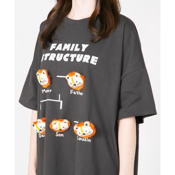 型番：203242029ブランド：フォートポイント商品名：【LIVERY】アニマルまみれTシャツ ウシ キリン ライオンカラー：ブラック/オフホワイト/イエロー