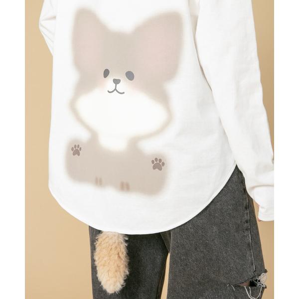 型番：203241023ブランド：フォートポイント商品名：【LIVERY / ライブリー】チワワ パンダ サメ 尻尾つきロンTカラー：グレー/ブラック/オフホワイト