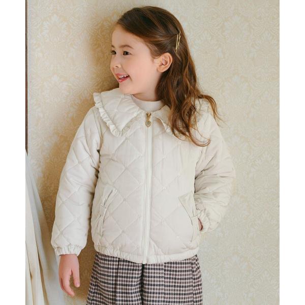 型番：JRFKCW0420ブランド：エニィ商品名：ハートキルティングブルゾンカラー：ミルキーベージュ/ピンク