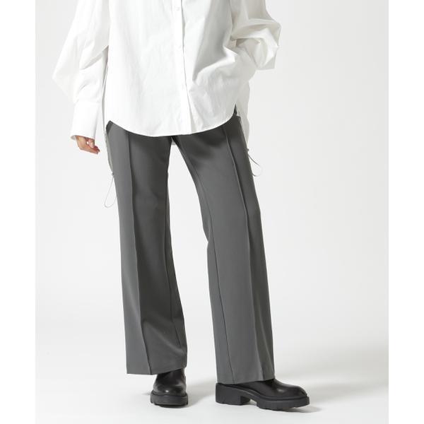 型番：7854210751ブランド：ビーセカンド商品名：DROIT BELLO（ドロイトベロ）センターシームフレアスラックスカラー：ブラック/グレー