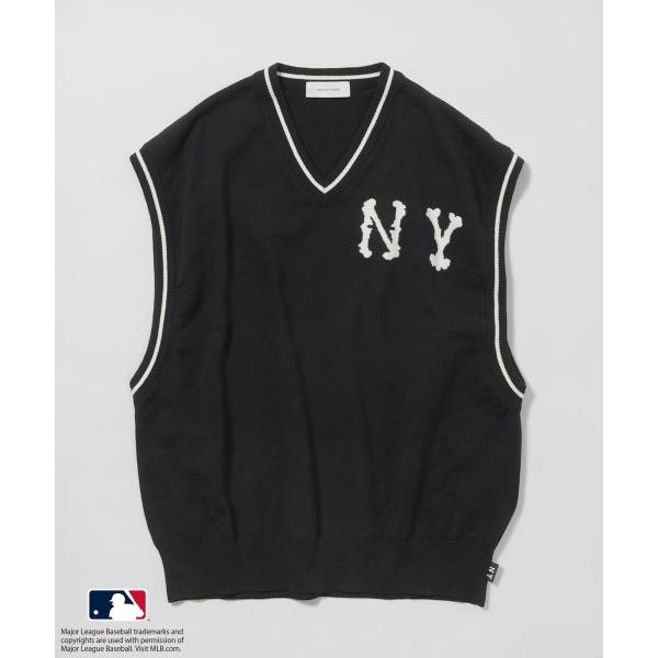 型番：GMK14050ブランド：アダムエロペ商品名：【MLB COLLECTION BY JUN】クラシックロゴニットベストカラー：ブラック（０１）/ホワイト（１０）/ブラウン（２２）