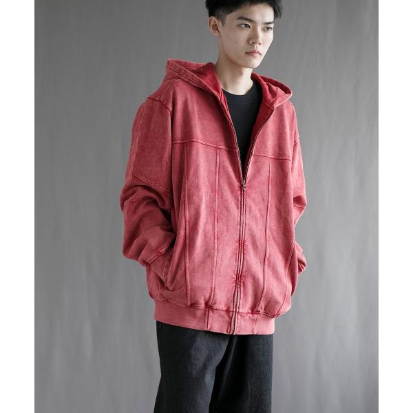 型番：tlnw23009aブランド：アイモハ商品名：【aimoha neo】 Vintage Washed Zip-Up Hoodie パーカーカラー：ブラック/ブルー/レッド