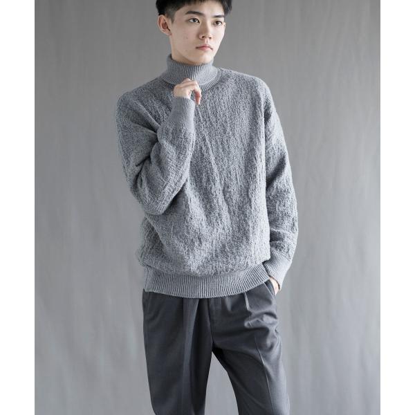 型番：nyh609aブランド：アイモハ商品名：【aimoha neo】 Soft Textured Turtleneck タートルネック ニットカラー：ブラック/ベージュ/ダークグレー/ブルー