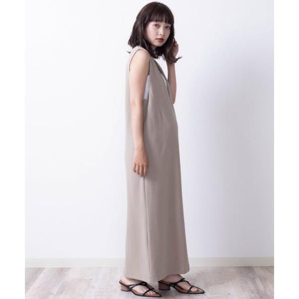 型番：TO-24028ブランド：スウィートマミー商品名：Vネック ノースリーブ ジャンパー スカート ジャンスカ ワンピースカラー：ブラック/グレージュ