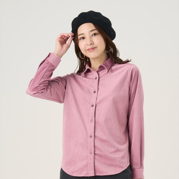 型番：BL02I502DB10R00ブランド：ブリックハウス商品名：【Pitta Re:)】 コーデュロイ風カジュアルシャツ レギュラー 長袖 レディースカラー：ネイビー/ブラウン/ピンク/オフホワイト