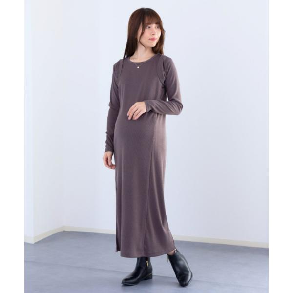 型番：SJ-20080ブランド：スウィートマミー商品名：カーディガン ＆ ノースリーブ ワンピース 2点セット 【 マタニティウェア / 授乳服 】カラー：アッシュブラウン/ブラック/グレー