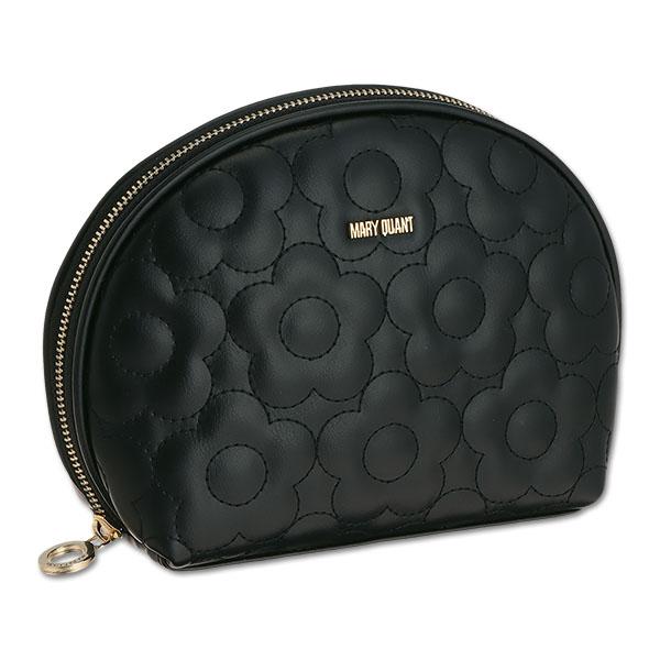 型番：224-854891ブランド：マリークワント商品名：キルトフォームデイジー ラウンドポーチLカラー：ブラック/パールピンク/ライラックパープル