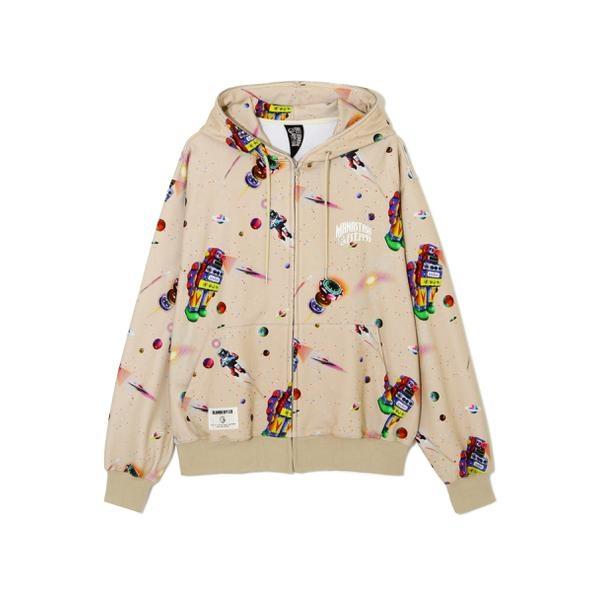 型番：7924231007ブランド：マナスタッシュ商品名：×BILLIONAIRE BOYS CLUB／ BBC REAL SPACE ZIP HOODIEカラー：ブラウン/ネイビー