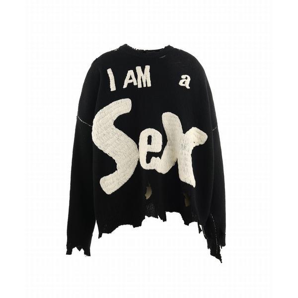 型番：7874240235ブランド：ロイヤルフラッシュ商品名：SAINT MICHAEL／セントマイケル／SP_CREW KNIT／I AM A／BLACKカラー：ブラック
