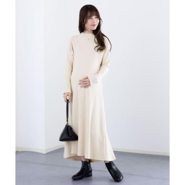 型番：SO-22026-Nブランド：スウィートマミー商品名：リブニット Aライン ワンピース マタニティウェア 授乳服カラー：ライトベージュ/ブラック