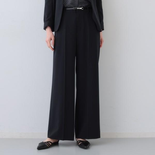 型番：12761037ブランド：インディヴィ商品名：【洗える／UVケア／スーツ】ストレッチワイドパンツカラー：アイボリー（００４）/ブラック（０１９）/ネイビー（０９４）