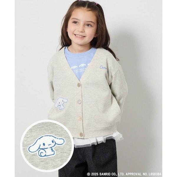 型番：KJCEA80044ブランド：アー・ヴェ・ヴェ商品名：[100-130]【ポチャッコ＆シナモロール】スウェットカーディガンカラー：ライトグレー/ブラック