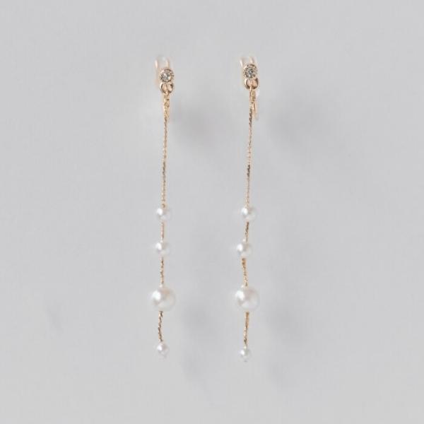 型番：50245-1875-ブランド：フィービィー商品名：【痛くないシリーズ】ドリッピングパールライトフィットイヤリング　シャンパンゴールドカラー：シャンパンゴールド