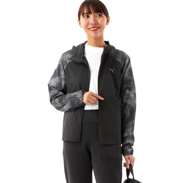 型番：524534ブランド：プーマ商品名：PUMA/プーマ/RUN FAVORITE AOP ウーブンジャケットカラー：01　PUMA　BLACK-AOP/62　KORAL　ICE