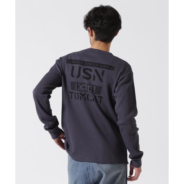 型番：7835130015ブランド：アヴィレックス商品名：MINI WAFFLE T-SHIRT ／ ミニワッフル 長袖Tシャツ ／ AVIREX ／ アヴィカラー：ブラック/ホワイト/オリーブ/チャコール