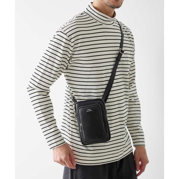 型番：M0851EBG103ブランド：ユニオンステーション商品名：【SEEKER/シーカー×UNIONSTATION別注】牛革ミニショルダーバッグ/ネックポーチカラー：ブラック