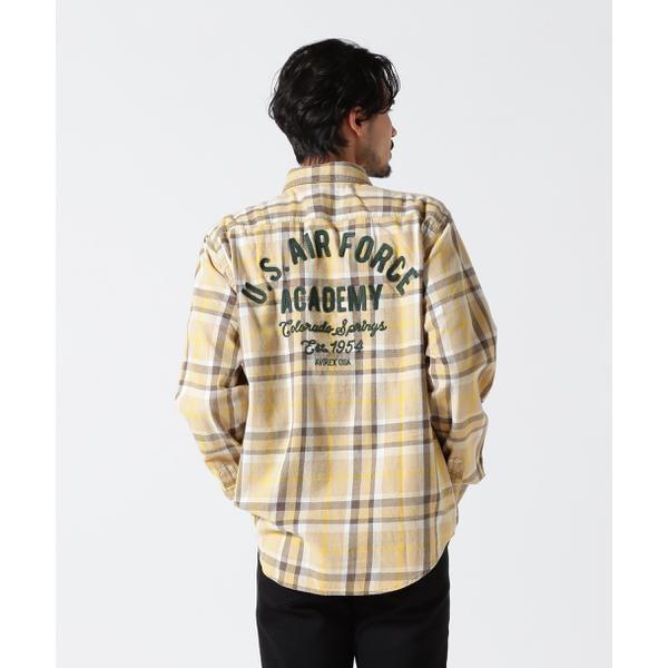 型番：7835120006ブランド：アヴィレックス商品名：FADE CHECK SHIRT ”USAFA” ／ フェイド チェックシャツ ／ AVIREX ／カラー：ベージュ/ピンク/エメラルドグリーン3