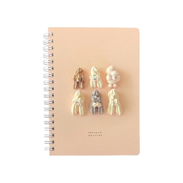 型番：CB61001ブランド：フロンティア商品名：クリエイターズサーカス　Ｂ６リングノート（メゾン・テリア）　Ｍｅｒｉｎｇｕｅ　ｃｏｏｋｉｅ　ｄｏｇｓカラー：Ｂ６リングノート