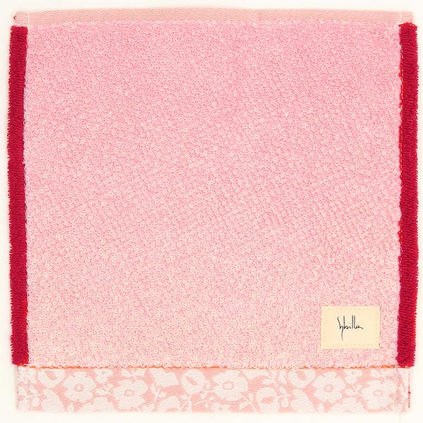 型番：1430040021ブランド：シビラ商品名：シビラ　ミニ　タオルハンカチ　disfrutar（ディスフルター）　【Sybilla】カラー：ピンク/ブルー/イエロー