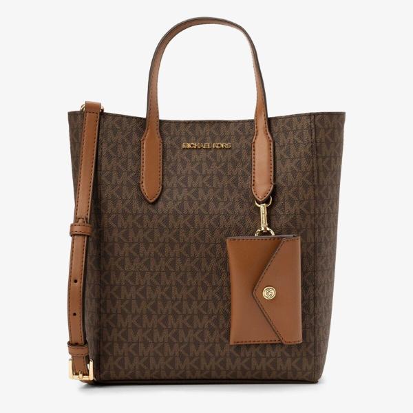 型番：35F4G2VT1B200ブランド：マイケル・コース商品名：VINCENT トート ウィズ カードケース アタッチ スモール - MKシグネチャーカラー：ブラウン