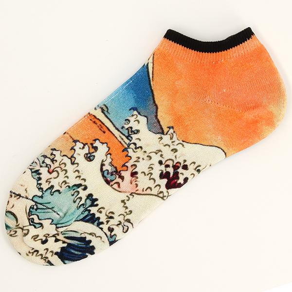 型番：THM513000-038ブランド：ワン サウザンド商品名：【1/1000SOCKS】メンズアンクルソックス　ＪＡＰＡＮ　富士山柄カラー：038