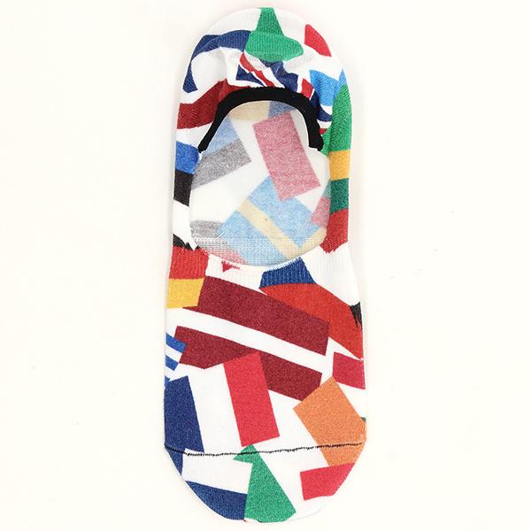型番：THM591000-017ブランド：ワン サウザンド商品名：【1/1000SOCKS】メンズシューズインソックス　ＷＯＲＬＤ　ＦＬＡＧカラー：017