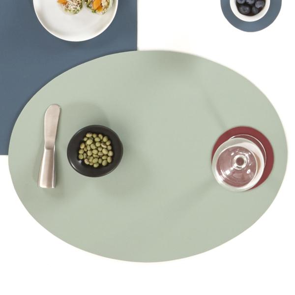 型番：472766ブランド：ジックザック商品名：ZICZAC ランチョンマット レザー TOGO Placemat Oval 楕円形カラー：BLUESTONE/Mauve/BROWN/taupe/GREEN