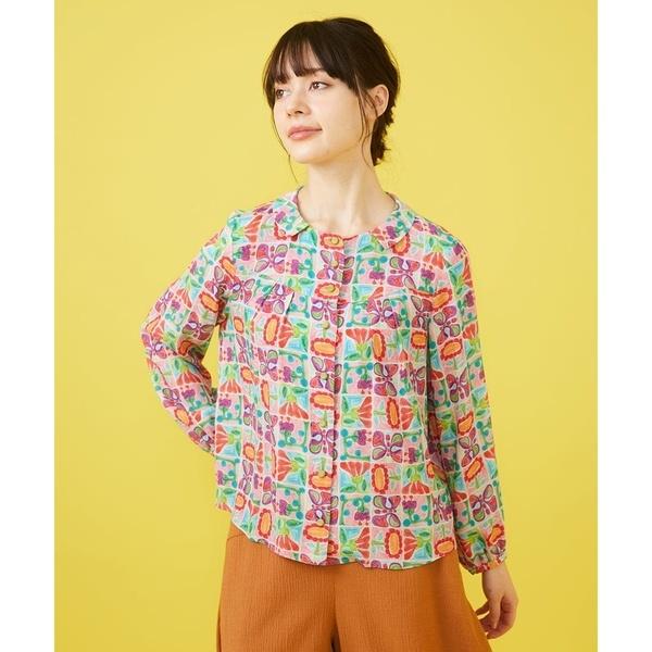 型番：GJBDA01220ブランド：ホコモモラ商品名：Morado ciruela プリントブラウスカラー：パープル