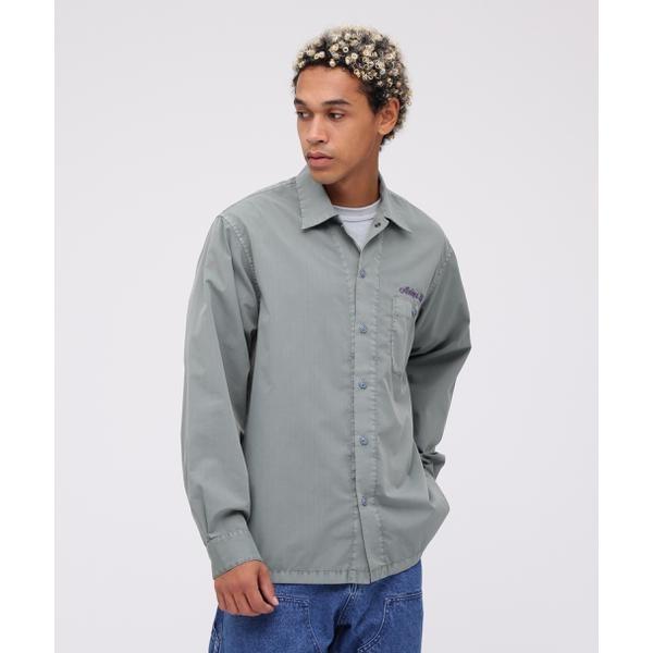 型番：7835120009ブランド：アヴィレックス商品名：《WEB限定》FADED ONE POINT WORK SHIRT ／ フェイデッド ワンポイントカラー：ブラウン/グリーン/チャコール/マスタード3