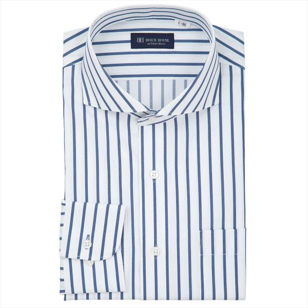 型番：BM01I701AN16Z1Sブランド：ブリックハウス商品名：【透け防止】 ホリゾンタルワイド 長袖 形態安定 ワイシャツカラー：ネイビー