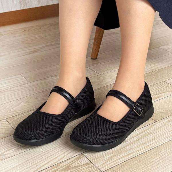 型番：3004ブランド：ハスキー商品名：ONNI ELAMA ラウンドトゥ メリージェーン ストラップ カンフーシューズカラー：BL/BL/GRAY