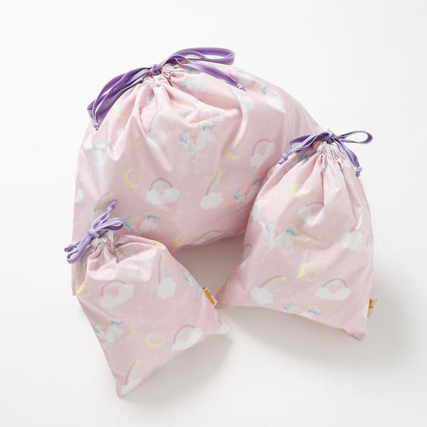 型番：6393-0001WUブランド：フェフェ商品名：CAMILLA | ３点巾着セットカラー：LA.UNICORN/PI.UNICORN