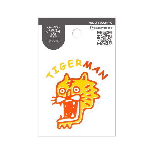 型番：CS37176ブランド：フロンティア商品名：クリエイターズサーカス　ステッカー　ＴＩＧＥＲＭＡＮ＿ＬＯＧＯカラー：ＴＩＧＥＲＭＡＮ＿ＬＯＧＯ