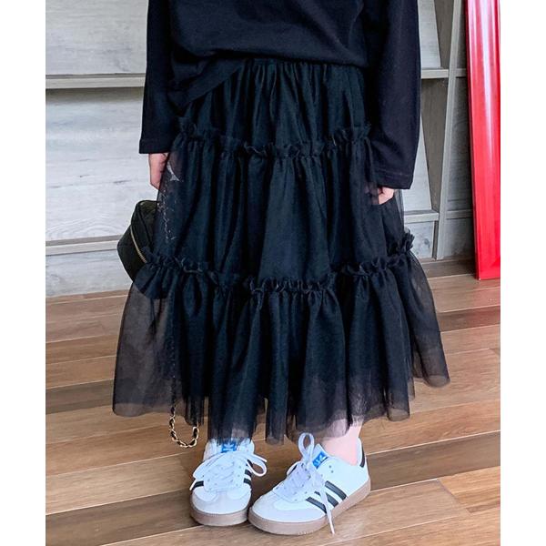 型番：mokjfk0150aブランド：アイモハ商品名：【aimoha-KIDS-】チュールティアードスカートカラー：ブラック/ベージュ