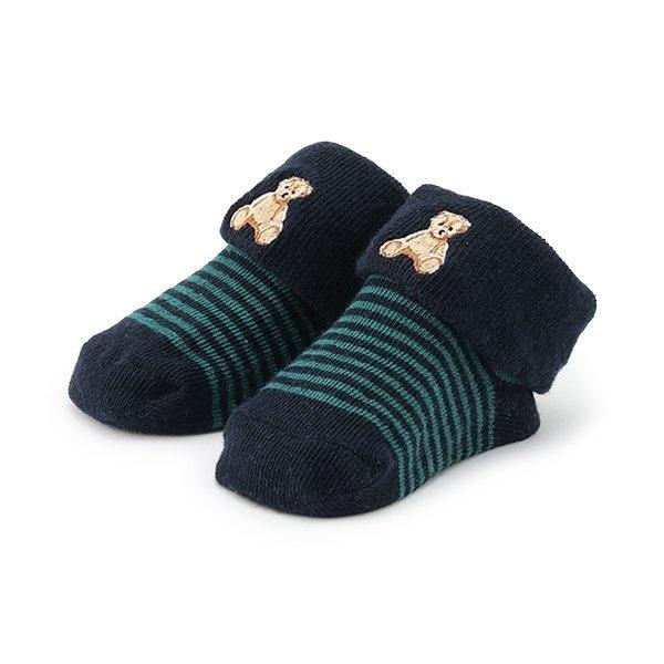 型番：9551549ブランド：プティマイン商品名：【POLO】刺しゅうカップソックスカラー：アイボリー/紺