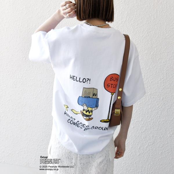 型番：712110071ブランド：シップス エニィ商品名：SHIPS any: SNOOPY コラボ NOT THERE グラフィック バック プリント Tシカラー：ライトホワイト/ホワイト/ブラック