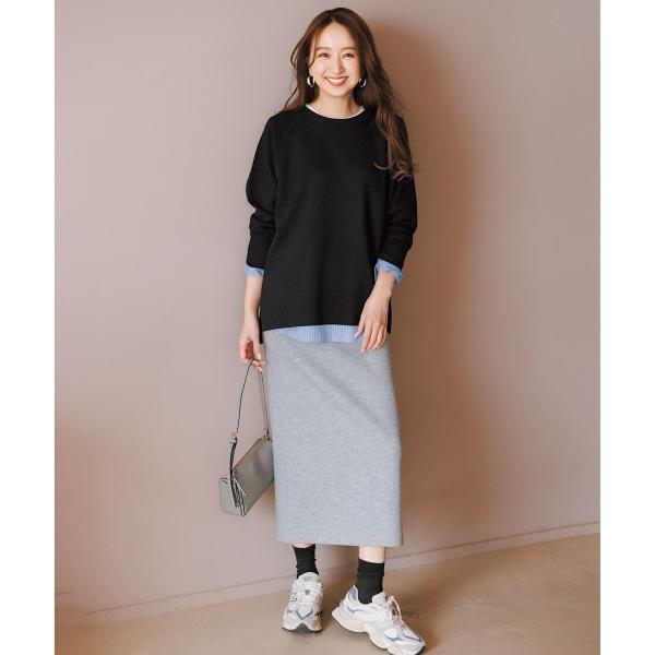 型番：SKUMCW0355ブランド：アンフィーロ商品名：【新色追加】BEAUTY FORM JERSEY Iラインスカートカラー：グレージュ/ブラウン/[NEW]ネイビー/ブラック/チャコール/グレー/クリーム/オフ