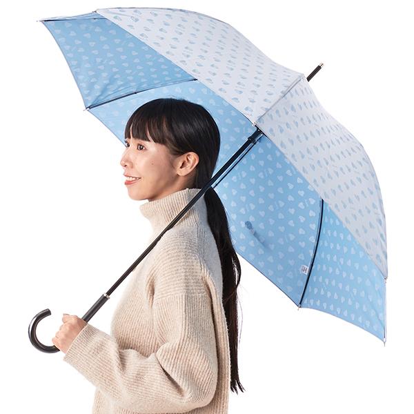 型番：1AG 11017-17ブランド：アニエスベー商品名：【 agnes b.（アニエスベー）】ハート柄カチオンジャカード雨傘(長傘)カラー：サックス/ネイビー/ベージュ/ブラック