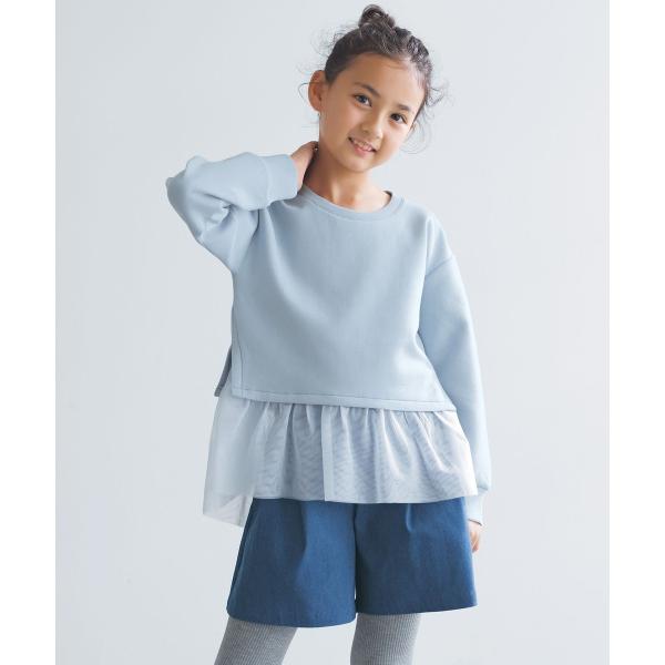 型番：KKUKGS0005ブランド：アンフィーロ商品名：【110-150cm】BEAUTY FORM JERSEY ペプラムスウェットカラー：サックス/グレージュ/ラベンダー/チャコール