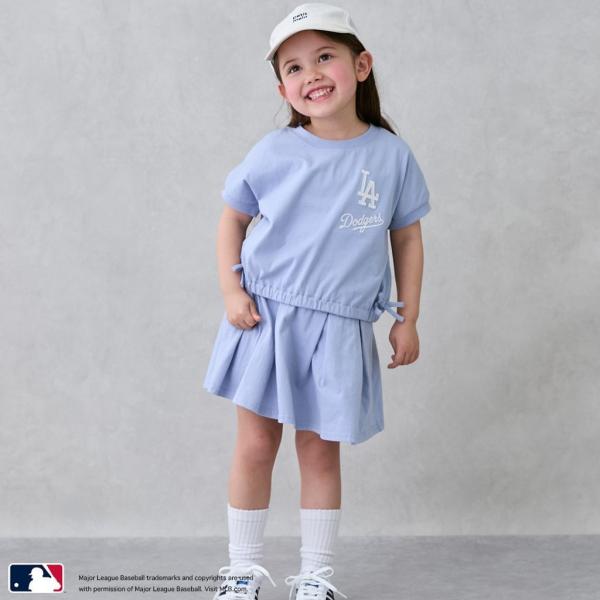 型番：9652301ブランド：プティマイン商品名：【MLB/リンク】カットソーセットアップカラー：紺/薄ベージュ/ブルー