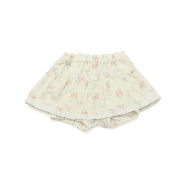 型番：1830-72506ブランド：スラップスリップ ベビー商品名：ストライプレース花柄ブルマ付きスカートベビーカラー：ホワイト/ピンク系(ストライプ)/イエロー系(花柄)