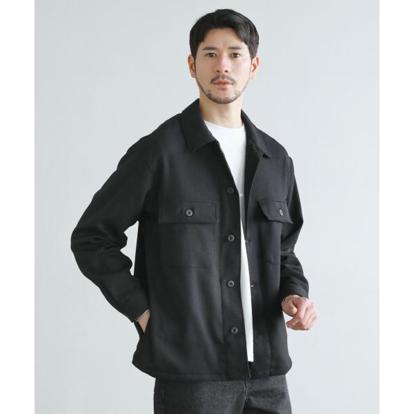 型番：spu240977ブランド：スプートニクス商品名：【国産】LANATEC(R)LEI　ウーリーカルゼストレッチソフトシャツジャケットカラー：ダークブラウン/ブラック