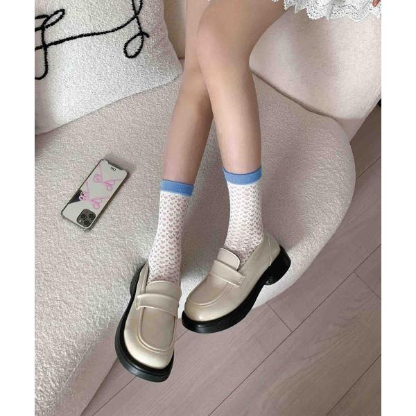 型番：yjmumm24005aブランド：アイモハ商品名：[2025 MOSOX NEW COLLECTION]薄手コントラストソックスカラー：ブラックホワイト/ホワイトブルー/ブルー/ピンクグレー/ホワイトピンク