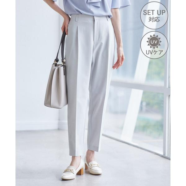 型番：GDS15300ブランド：ロペピクニック商品名：【UV対応】【リネンライク・シリーズ】テーパードパンツ/通勤・セットアップ対応カラー：グレー(07)/グレーサブ(09)/ブラウン(20)/ネイビー(40)