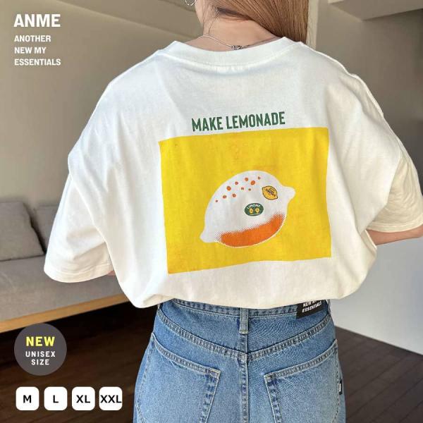 型番：2600077ブランド：アンメ商品名：FRUIT PLATTER ロゴ プリント 半袖 Tシャツ ANME アンメカラー：オフホワイト×アップル/オフホワイト×グリーンアップル/オフホワイト×レモン/オフホワイト×グレープ