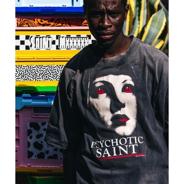 型番：7875134364ブランド：ロイヤルフラッシュ商品名：SAINT MICHAEL／セントマイケル／SS TEE ／ PSYCHOTIC SNT ／BLACカラー：ブラック
