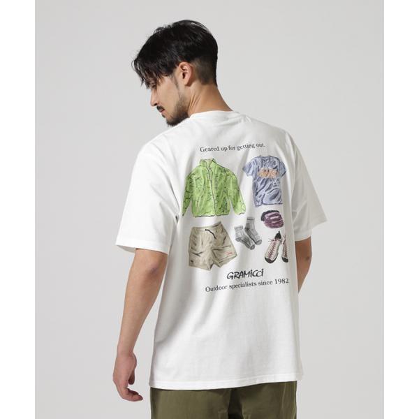 型番：7815133206ブランド：ビーバー商品名：GRAMICCI／グラミチ  GEARED UP TEE ギアアップTシャツカラー：グレー/ホワイト