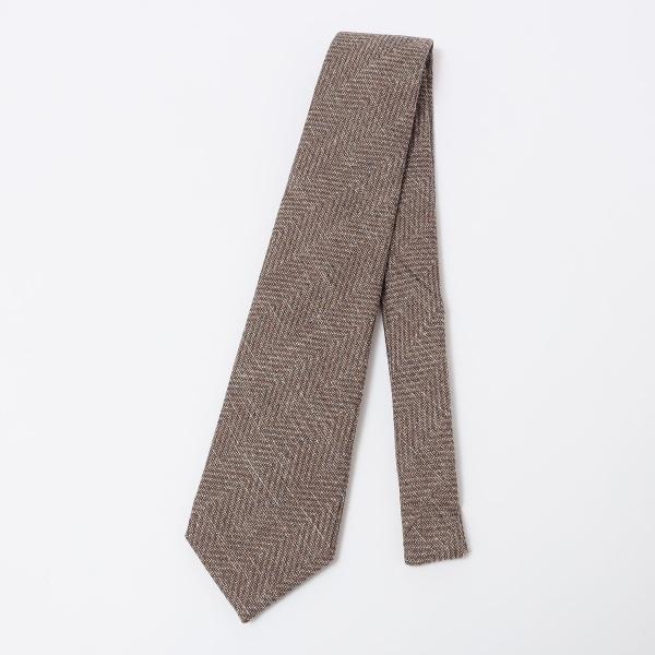 型番：118200252ブランド：シップス商品名：SHIPS: マルラーネ  コットン リネン ヘリンボーン ネクタイカラー：ライトブラウン/ライトオリーブ