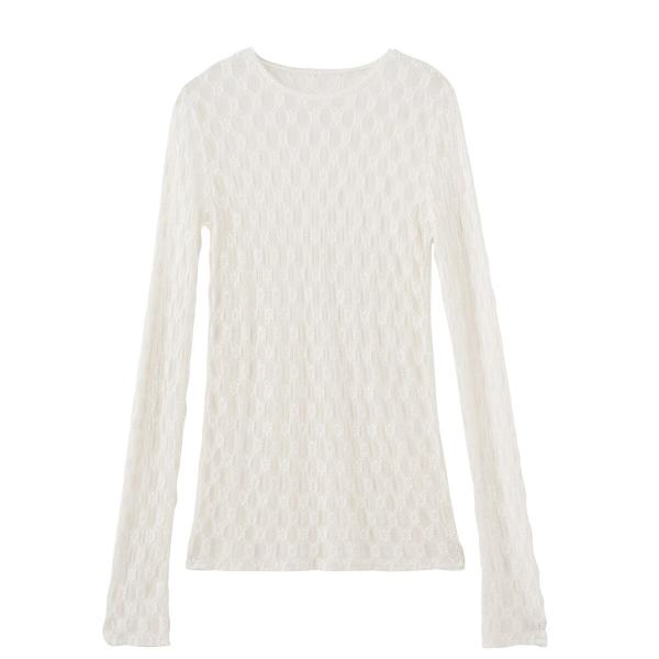 型番：202251013012ブランド：ローズバッド商品名：ＳＴＲＥＴＣＨ　ＬＡＣＥ　ＴＯＰカラー：WHITE/BLACK