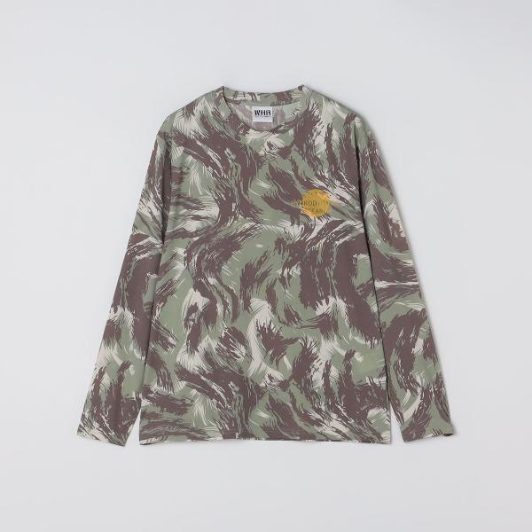 型番：112012327ブランド：シップス商品名：western hydrodynamic research: RASH GUARD L/S CAMOカラー：カーキ